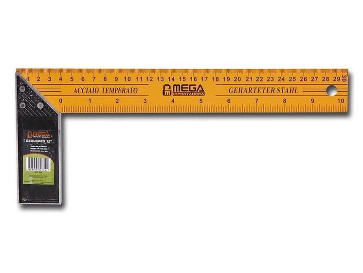 Esquadro De Alumínio Profissional 12 Polegadas - Mega - Esquadro ...