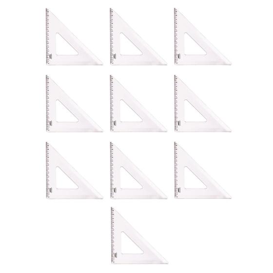 Esquadro Escolar 45 Graus New Line Waleu Pacote C/10 Un. - Esquadro ...