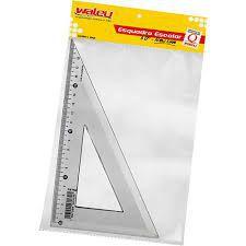 Esquadro Escolar 60 Graus New Line Cristal Waleu - Esquadro ...