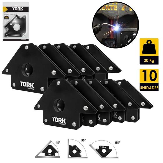 Esquadro magnetico para solda 30kg c 10 pecas super tork em-9030 - Esquadro Profissional ...