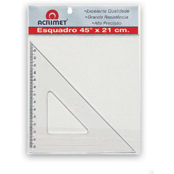 Esquadro Poliestireno 60 Graus 21CM - Acrimet - Esquadro Profissional ...