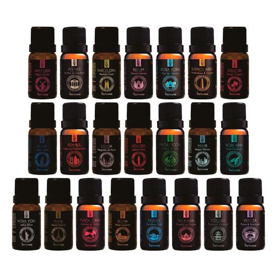 Essências da Linha Mundo Via Aroma 15 unidades 10 ml - Essência para Aromatizador - Magazine Luiza