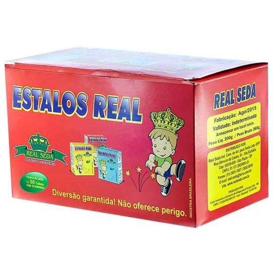 Estalos Real 500 Estalinhos Total 50 Caixinhas c/10 - USC - Estalinho ...
