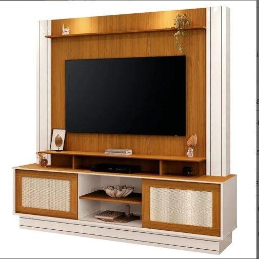 Estante Antares Home para TV até 55 Polegadas 2 Portas EDN Off White Cedro - Edn moveis ...