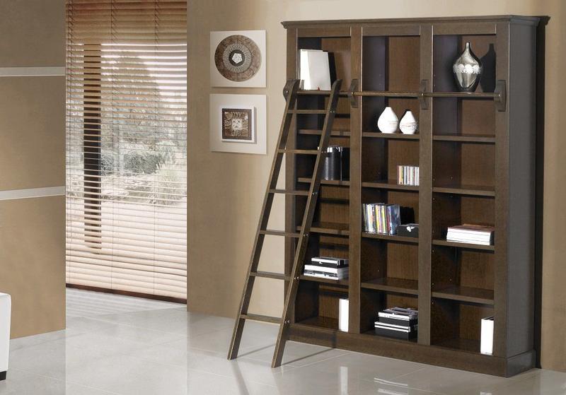 Estante Biblioteca Vicenza 3 Corpos Com Escada Weihermann - Estante ...