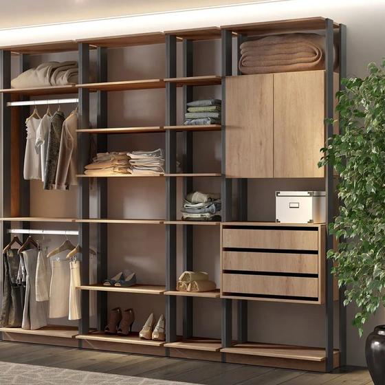 Estante Cabideiro Para Roupas Longas Linha Clothes - Be Mobiliário ...