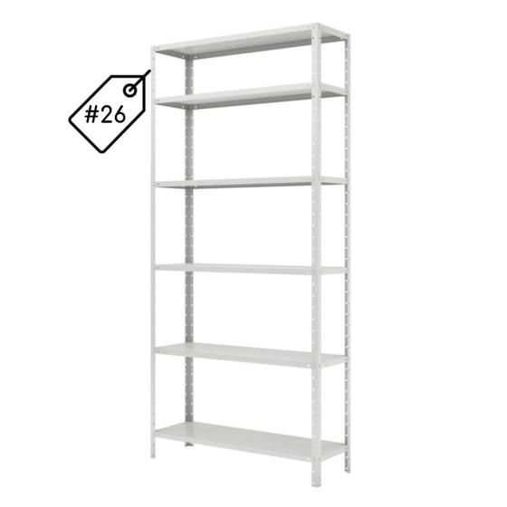 Estante de Aço com 6 Prateleiras Reguláveis Multiuso Cinza Chapa 26 ...