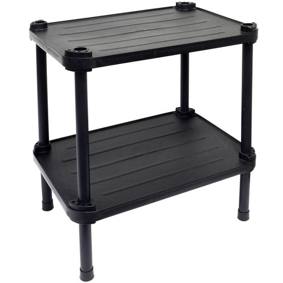 Estante de Plástico Modular Multiuso 2 Prateleiras 1 Torre Preta ...