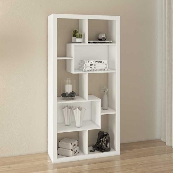 Estante Decorativa com Nichos E1712 Tecnomobili - Estantes - Magazine Luiza