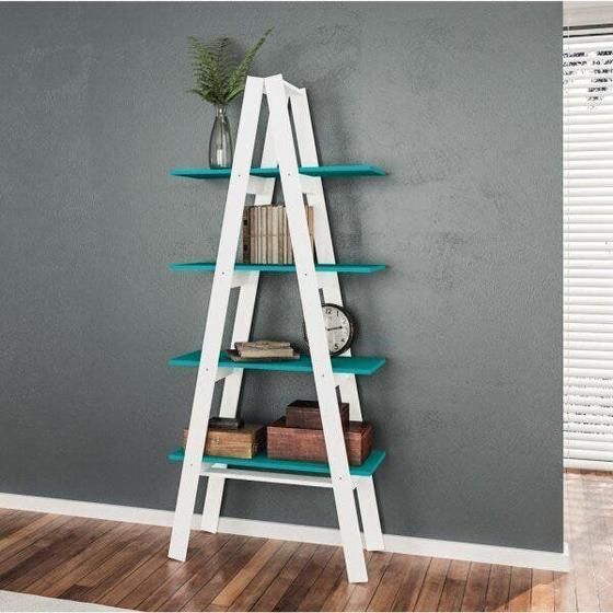 Estante Escada 4 Prateleiras Rt3048 Moderno Movelbento - Estantes ...