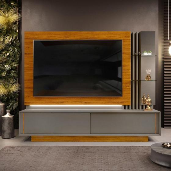 Estante Home para TV 75 Polegadas 2 Portas Salone - DJ Móveis - Estante para TV - Magazine Luiza