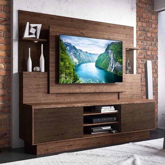 Estante Home Para Tv Com Led Aron Linea Brasil Castanho Wengue ...