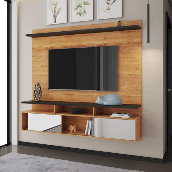 Estante Home Suspensa para TV até 70 Polegadas 2 Portas com Espelho 2 Prateleiras Sonari Viero ...