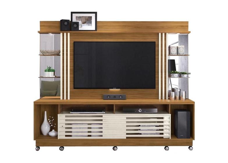 Estante Home Theater Frizz Gold Para Tv 55 Polegadas Com Rodizios ...