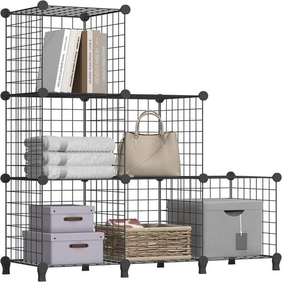 Estante modular 8 prateleiras organizador brinquedos livros armario ...
