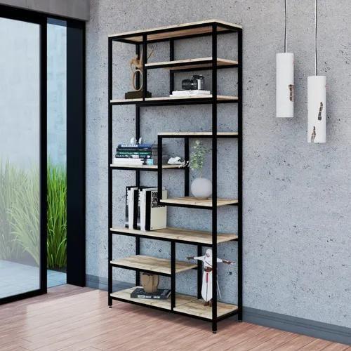 Estante Modular Estilo Industrial, AÇO/MDF - Lenna Decor - Estantes ...