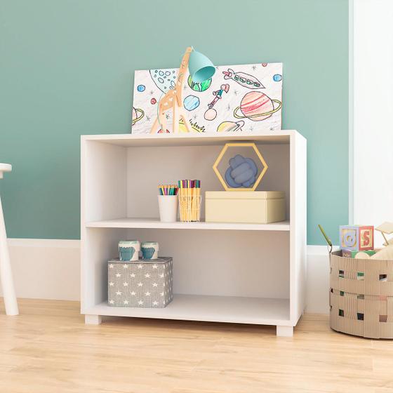 Estante Multiuso para Quarto Infantil 01 Prateleira 60 x 67 Cm MDP Branco - BS - Bob Shopping ...