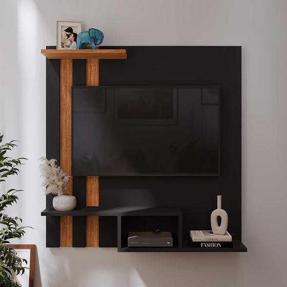 Estante painel home suspensa para sala/quarto tv 32 polegadas - 3 cores - lojas luramo ...