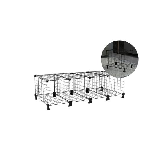 Estante Prateleira De Aço Baixa 4 Nichos Horizontal 40cm Profundidade
