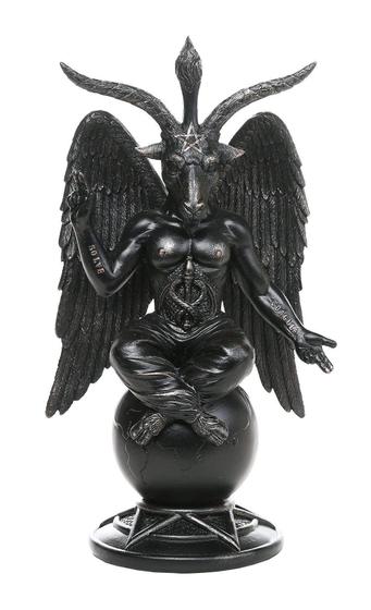 Estátua Baphomet - Bode Sabático Cornudo Solve et Coagula - 25cm de ...