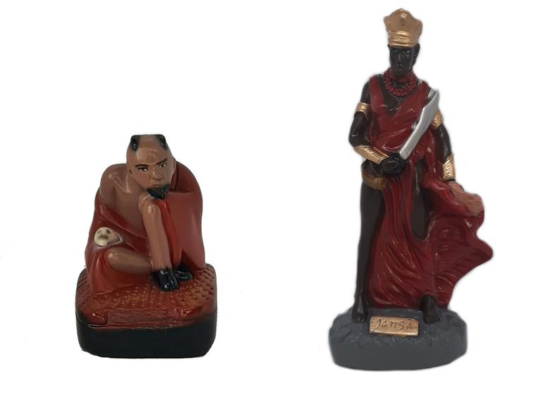 Estatueta Exu do Lodo + Iansã Orixá imagem Umbanda altar - Dr. Exu ...