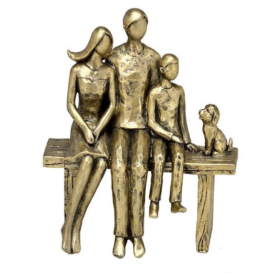 Estatueta Família - Casal + Casal De Filhos + Cachorro - Mabruk ...