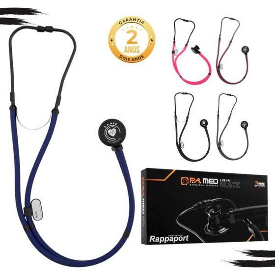 Estetoscopio Rappaport Duplo Esteto Pamed Black Edition - Pa Med ...