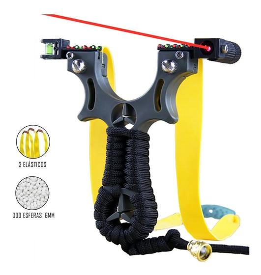 Estilingue Attack Atiradeira Profissional com Mira a Laser + 300 ...