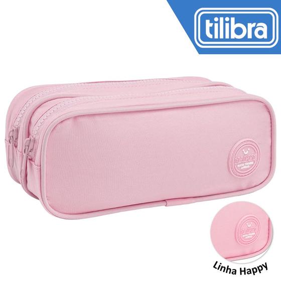 Estojo Duplo Tilibra Escolar Juvenil Grande Happy - Estojo escolar ...