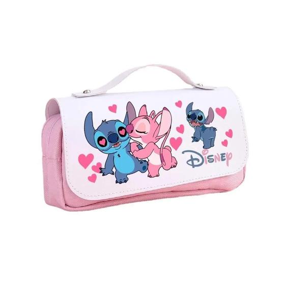 Estojo Escolar Duplo de Lona para Meninos e Meninas - Porta Lápis e ...