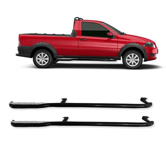 Estribo Lateral Fiat Strada 1996 a 2020 Tubolar Com Chapa - Gtnox ...