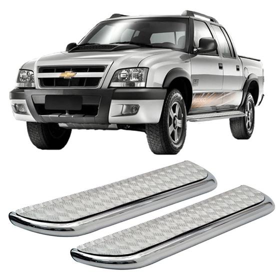 Estribo S10 1996 A 2011 Cabine Dupla Cromado - SOLAR - Estribo Lateral ...
