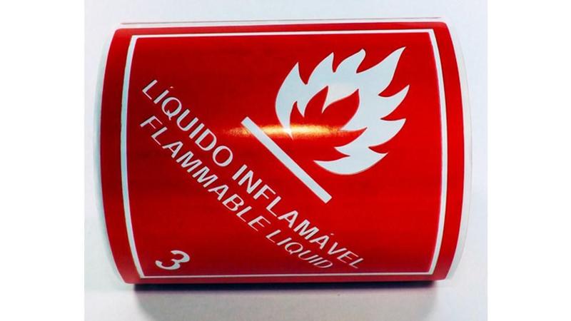 Etiqueta Adesiva Inflamável 3 - 1010 Unidades - Rprint Etiquetas ...