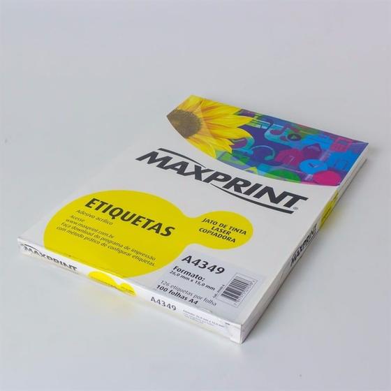 Etiqueta Auto Adesiva Papel A4 126 Etiquetas por Folha Pacote com 100 ...