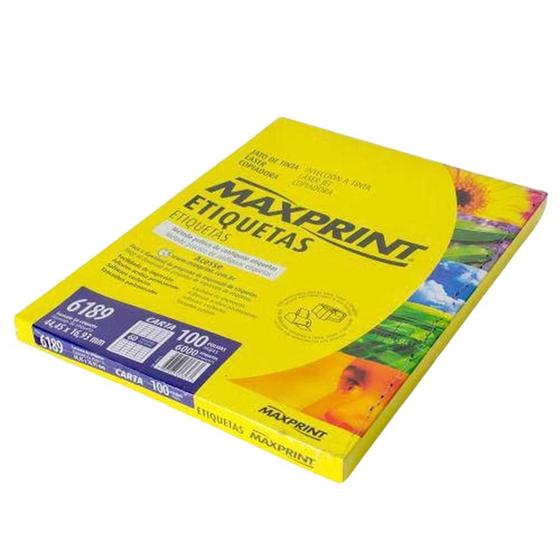 Etiqueta Auto Adesiva Papel Carta 60 Etiquetas Por Folha - Maxprint ...