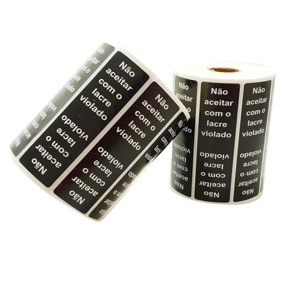 Etiqueta Selo Lacre De Segurança Black 10X3Cm (Serrilhado) - Art Look ...