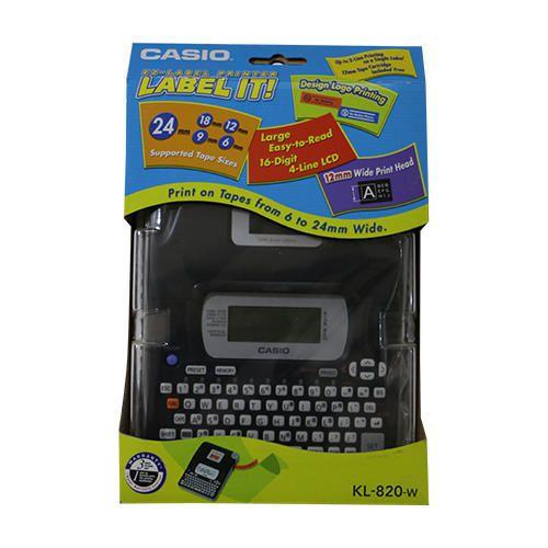 Etiquetadora Rotulador Eletrônico Casio KL-820 + Fita 12mmm ...
