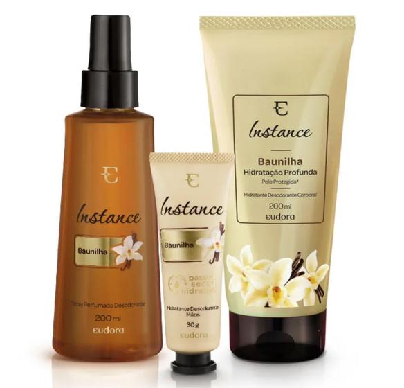 Eudora Instance Baunilha Hidratante + Colônia + Creme Mãos - Hidratante para as Mãos - Magazine ...