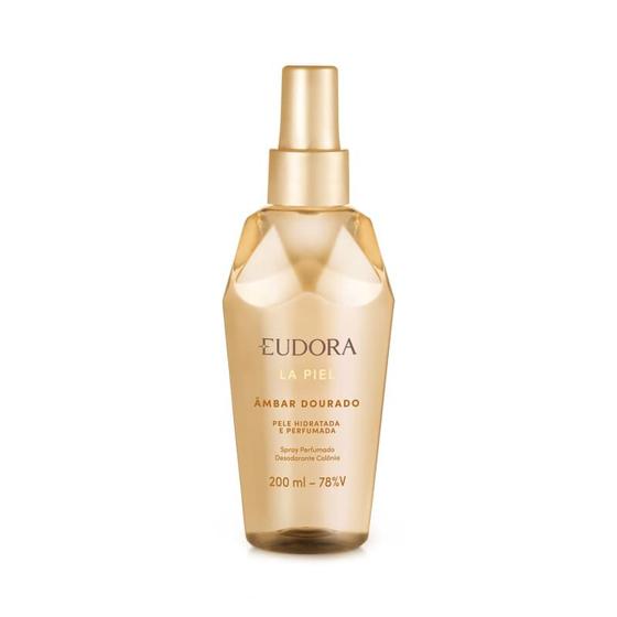 Eudora La Piel Âmbar Dourado - Body Spray Desodorante Colônia 200ml ...