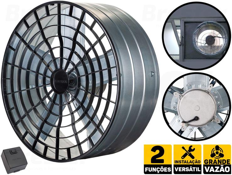 Exaustor De Parede Industrial Alta Vazão 40cm Com Reversão - Ventisol ...