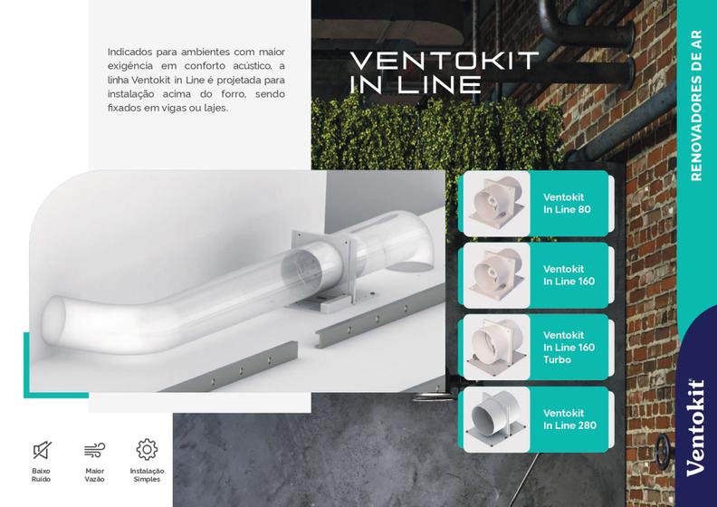 Exaustor Ventokit In LIne NM 80 motor bivolt - Westaflex db - Exaustor ...