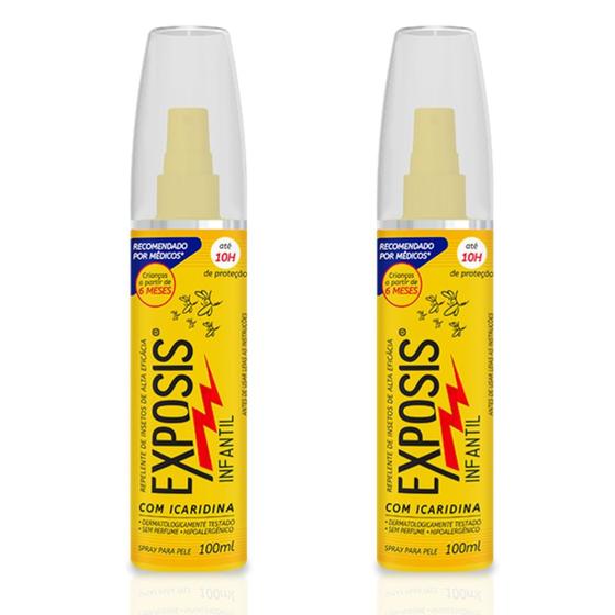 Exposis Repelente de insetos Infantil Sem Perfume Spray - Kit 02 un ...