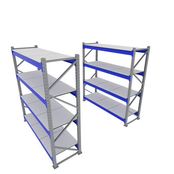 Expositor 2 mini porta pallet 250 kg 180x200x60 (CxLxP) cinza com azul ...