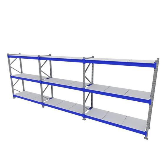 Expositor 3 mini porta pallet 250 kg 180x200x60 (CxLxP) cinza com azul ...
