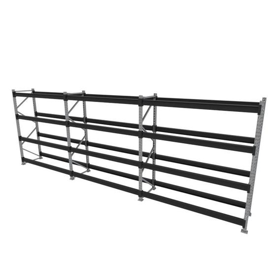 Expositor 3 mini porta pallet 250 kg 180x200x60 (CxLxP) cinza com preto ...