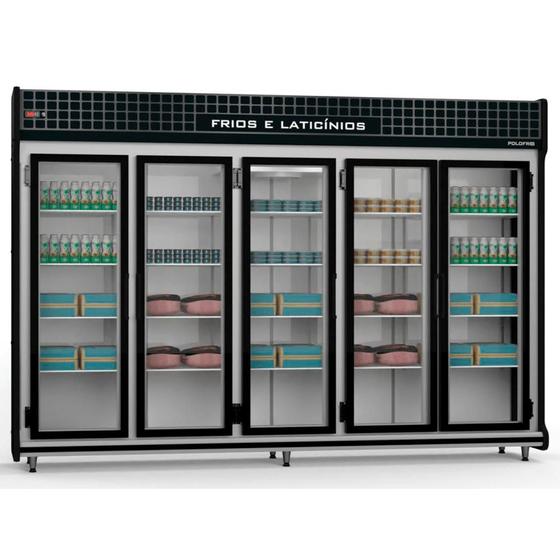 Expositor Auto Serviço Frios e Laticínios 5 Portas 2208 - Linha Premium ...