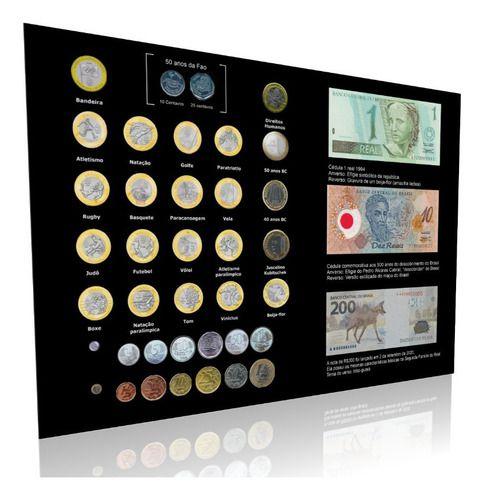 Expositor Moedas Olimpiadas E Cédulas Lobo Guará 1 Real - MoedaRara ...