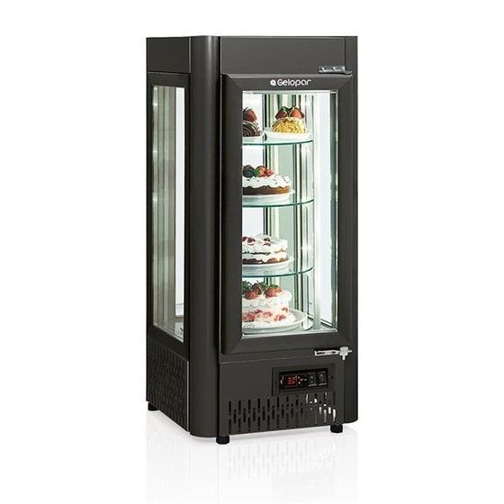 Expositor vertical para bolos giratório gevb-050pr - gelopar - Cozinha ...
