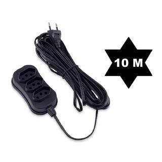 Extensão elétrica 2 Metros Extensão de Energia 3 Tomadas com 3 metros 5 ...