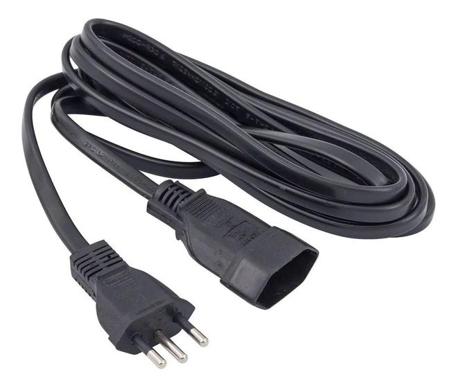 Extensão Elétrica / Cordão Prolongador - 2P T - PP - MEGATRON - 3 metros - - 3 pinos 10A - Preto ...